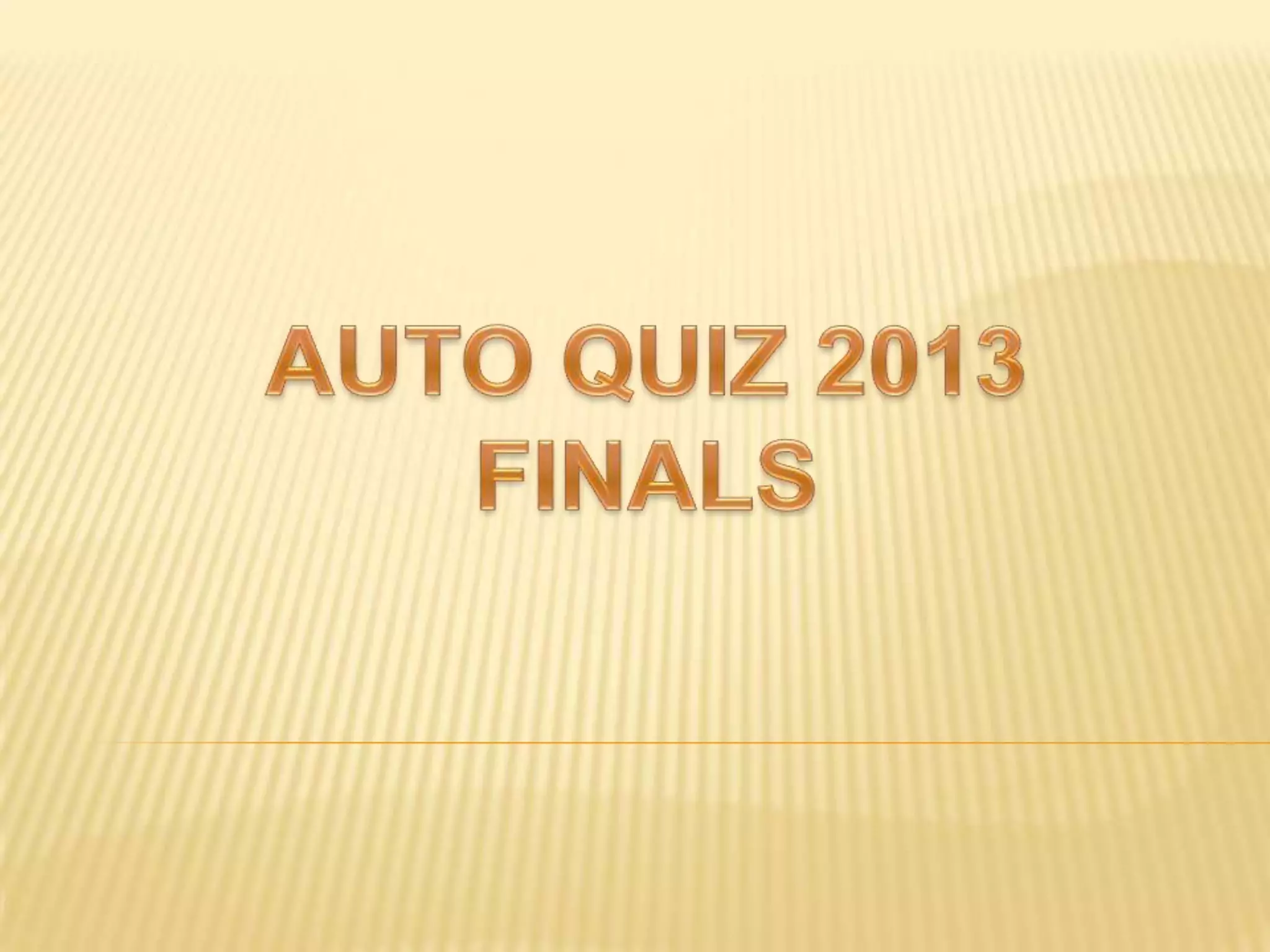 Auto quiz for beginners | PPTX
