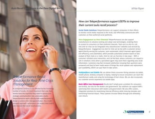 Auto recall challenges in the new digital world by teleperformance ...
