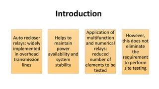 Auto Reclose Function of Distance Relays | PPTX