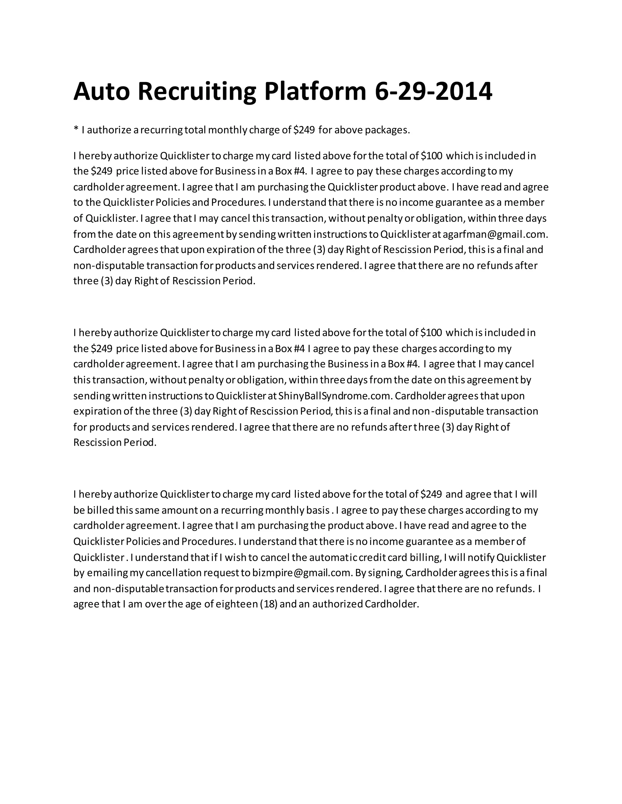 Auto recruiting platform 6 | DOCX