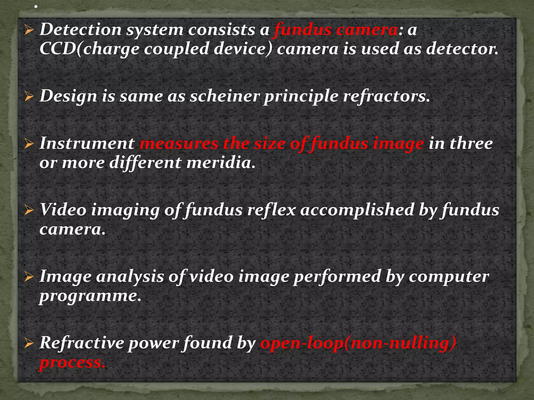 Autorefractometry: principle and procedure. | PPTX