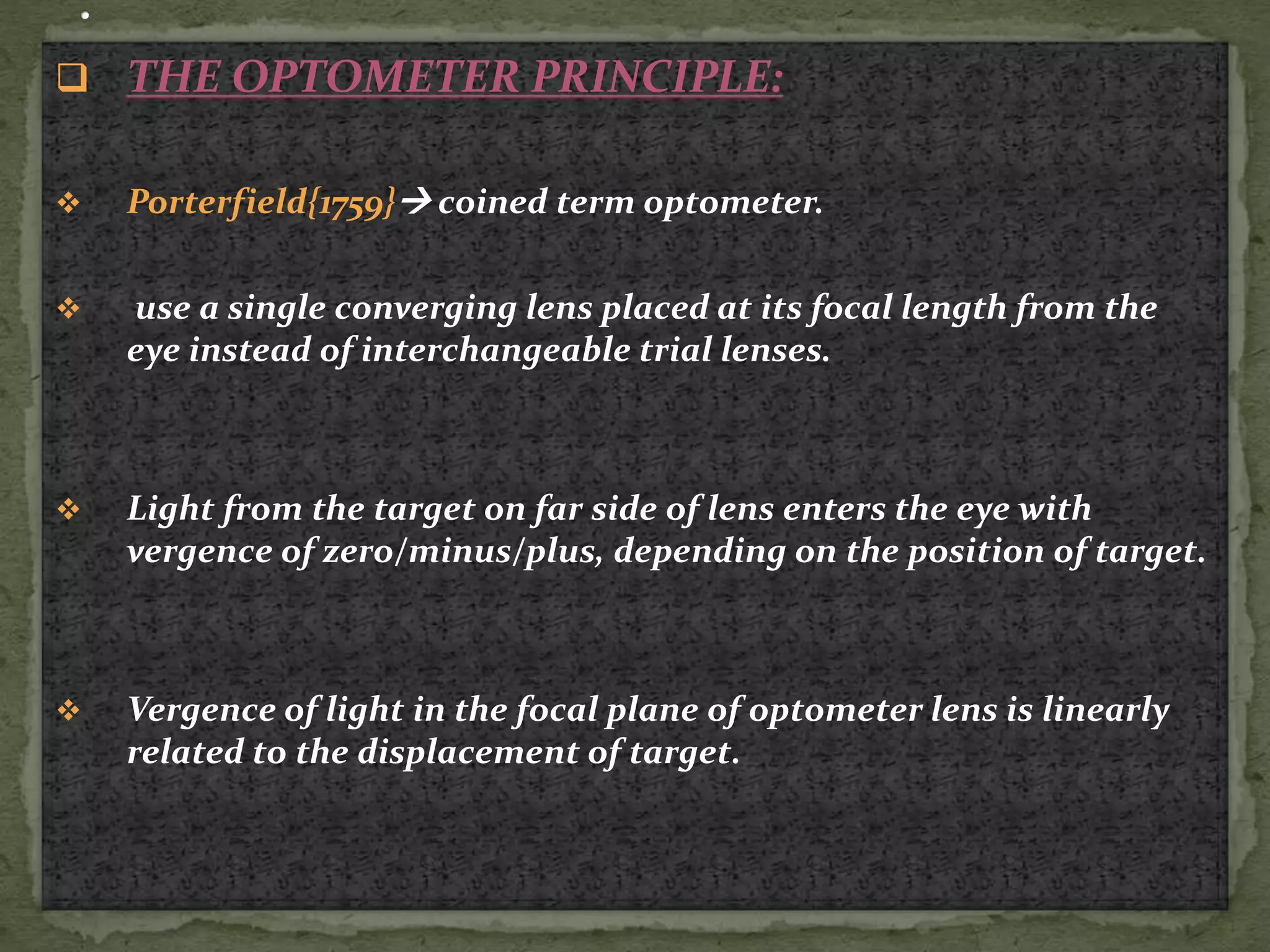 Autorefractometry: principle and procedure. | PPTX