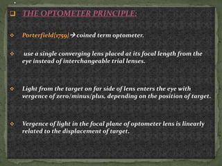 Autorefractometry: principle and procedure. | PPTX