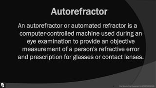 Autorefractor - Medical Equipment | PDF