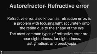 Autorefractor - Medical Equipment | PDF