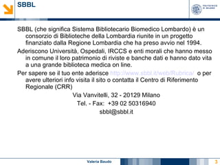 Accedere a SBBL | PPT