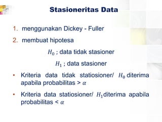 Autoregressive integrated moving average | PPTX