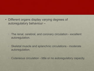 Autoregulation : Role and mechanism | PPTX