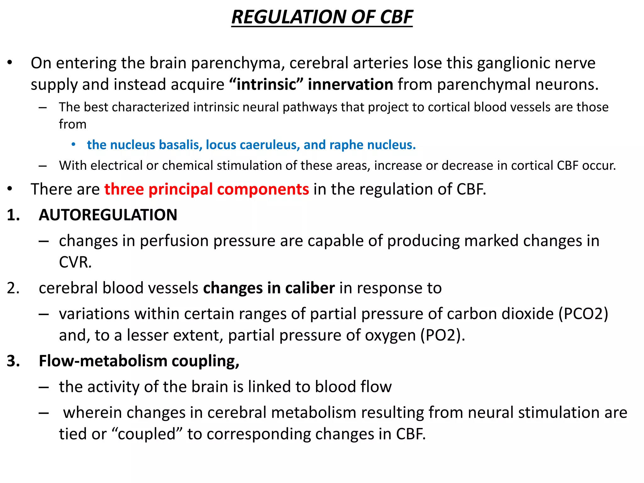 Autoregulation of cerebral blood flow part 1/2 | PPT