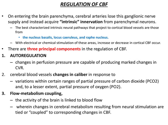 Autoregulation of cerebral blood flow part 1/2 | PPT | Brain and ...