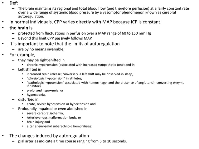 Autoregulation of cerebral blood flow part 1/2 | PPT | Brain and ...
