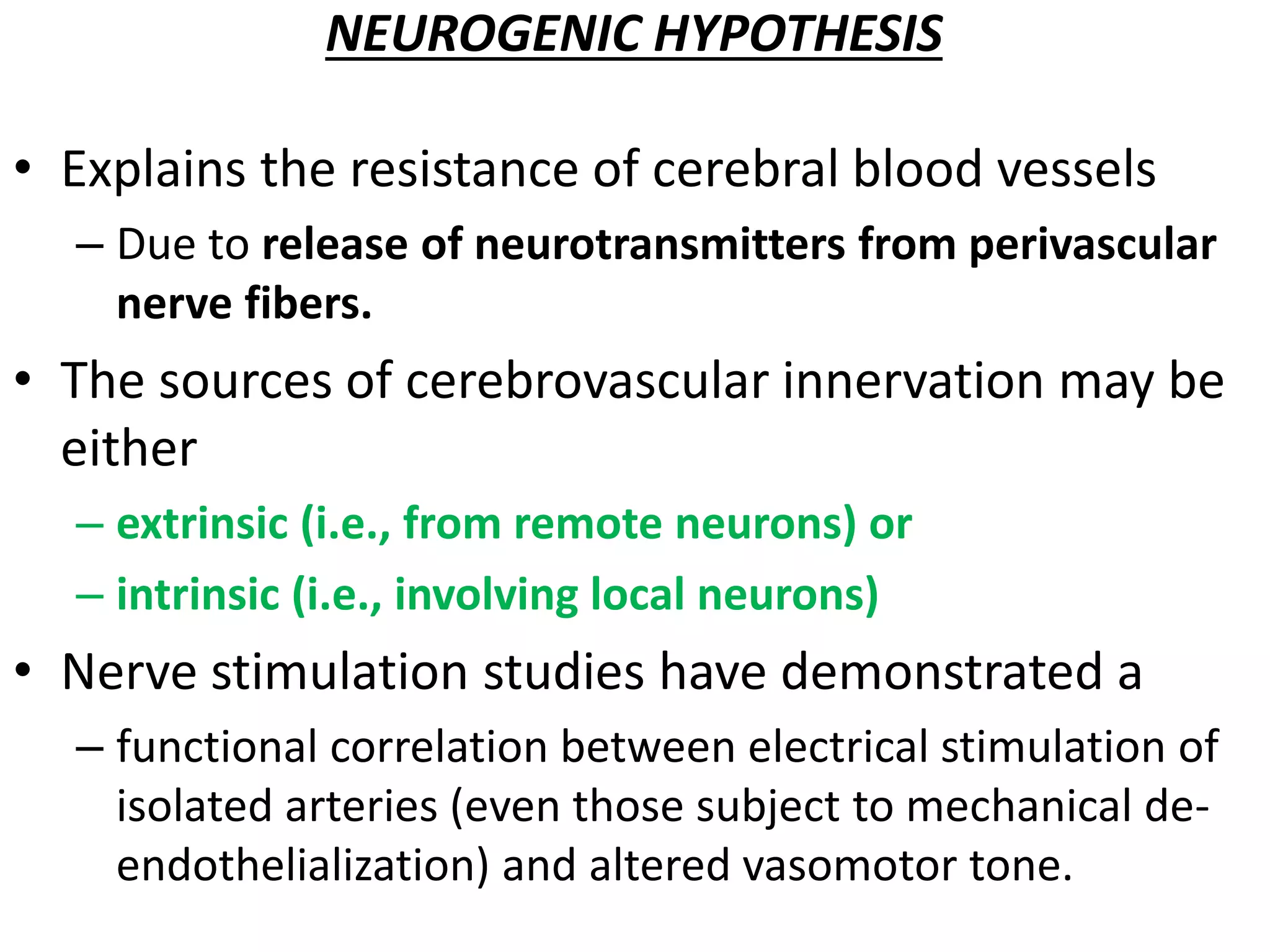 Autoregulation of cerebral blood flow part 2/2 | PPT