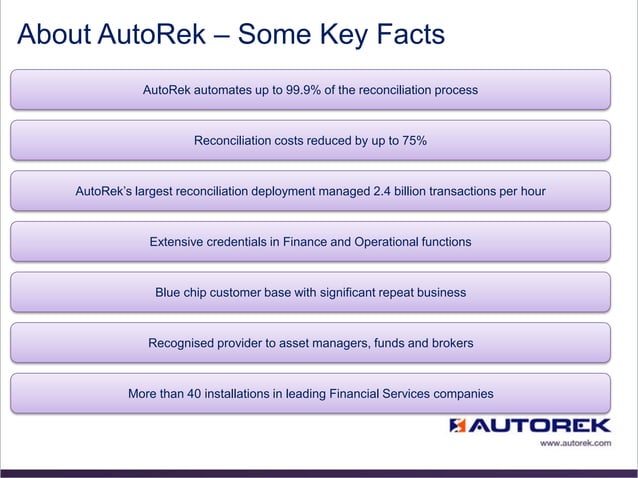 AutoRek - Automated Reconciliation and Exception Management | PDF