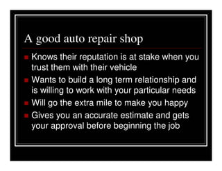 Auto repair shop | PDF