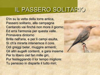 Giacomo Leopardi - Autori italiani 1800 | PPT