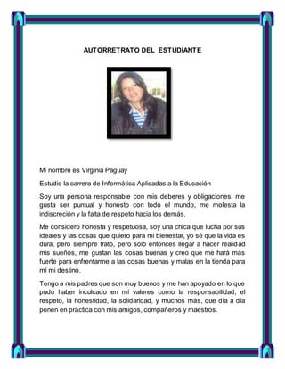 Autorretrato del estudiante | DOCX