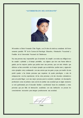Autorretrato del estudiante | DOCX