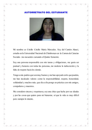 Autorretrato del estudiante | PDF