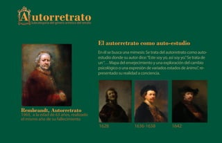 El autorretrato como subgénero artístico del retrato. | PPT