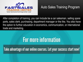 Auto sales training program | PPT