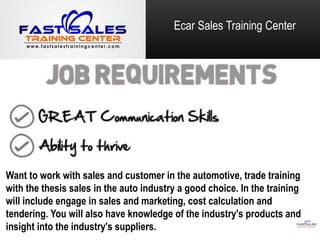 Auto sales training program | PPT