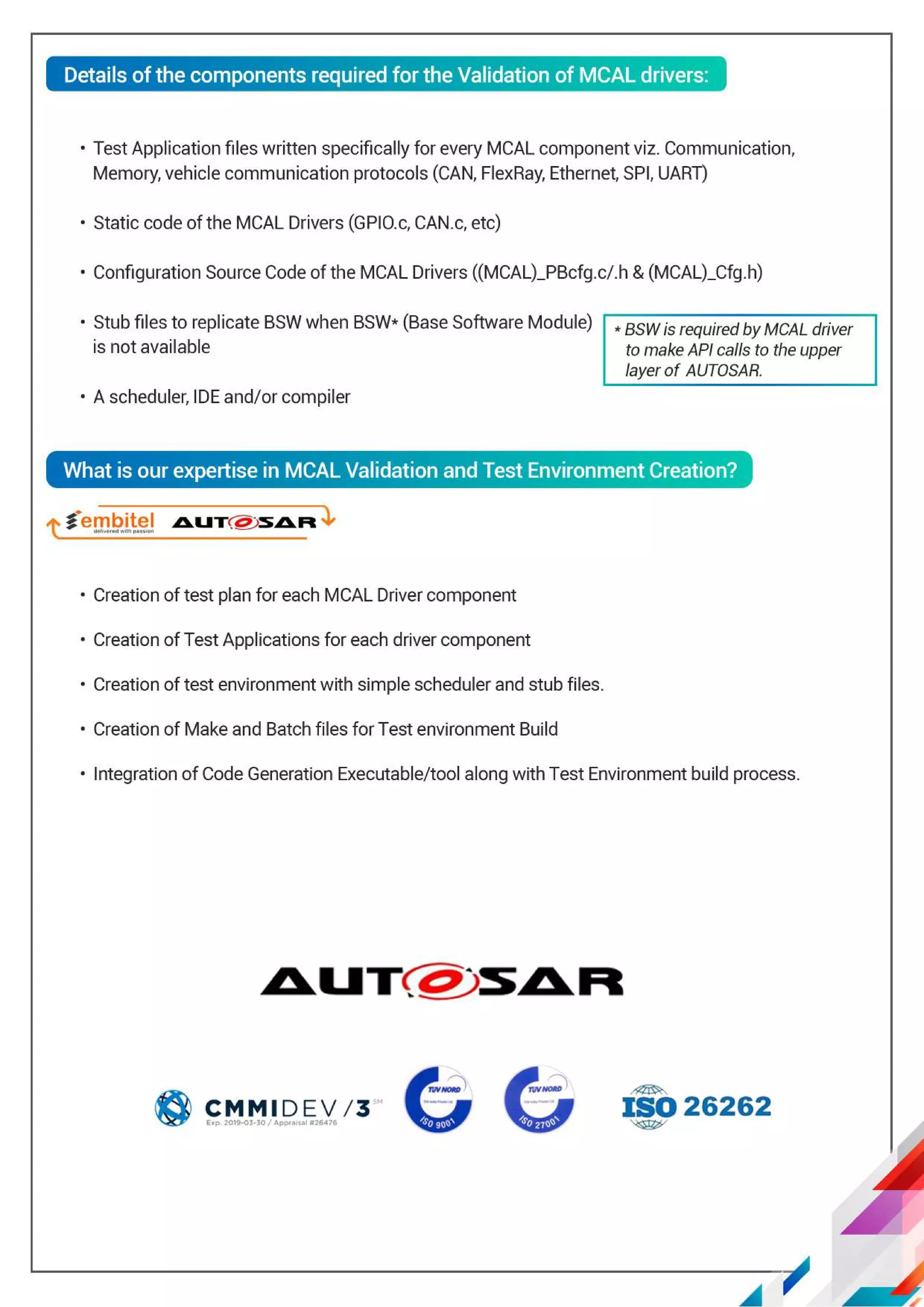 AUTOSAR MCAL handbook | PDF