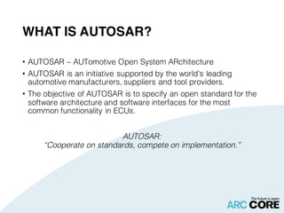 Autosar basics by ARCCORE | PDF