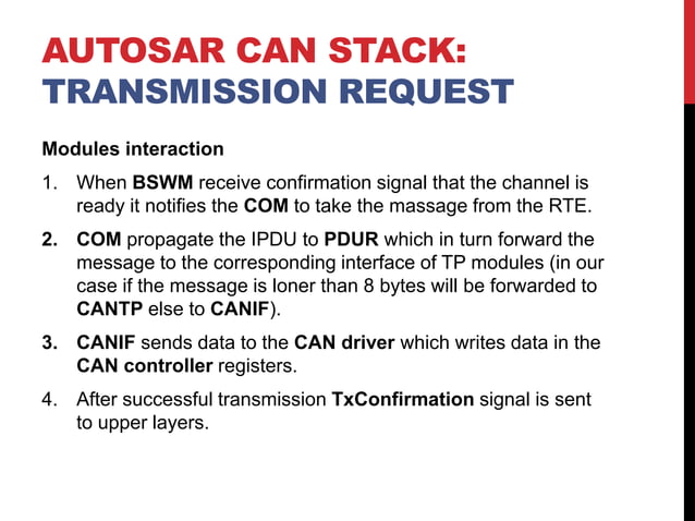 AUTOSAR 403 CAN Stack | PPTX