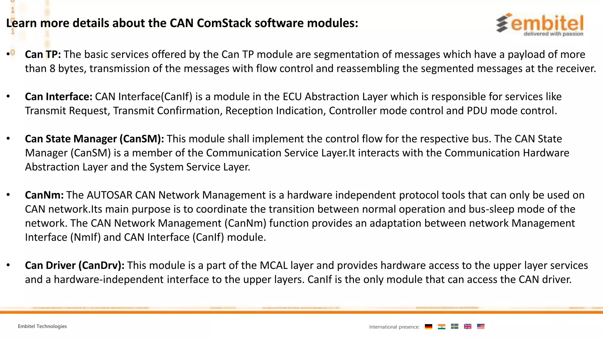 What is AUTOSAR Communiation Stack | PPTX