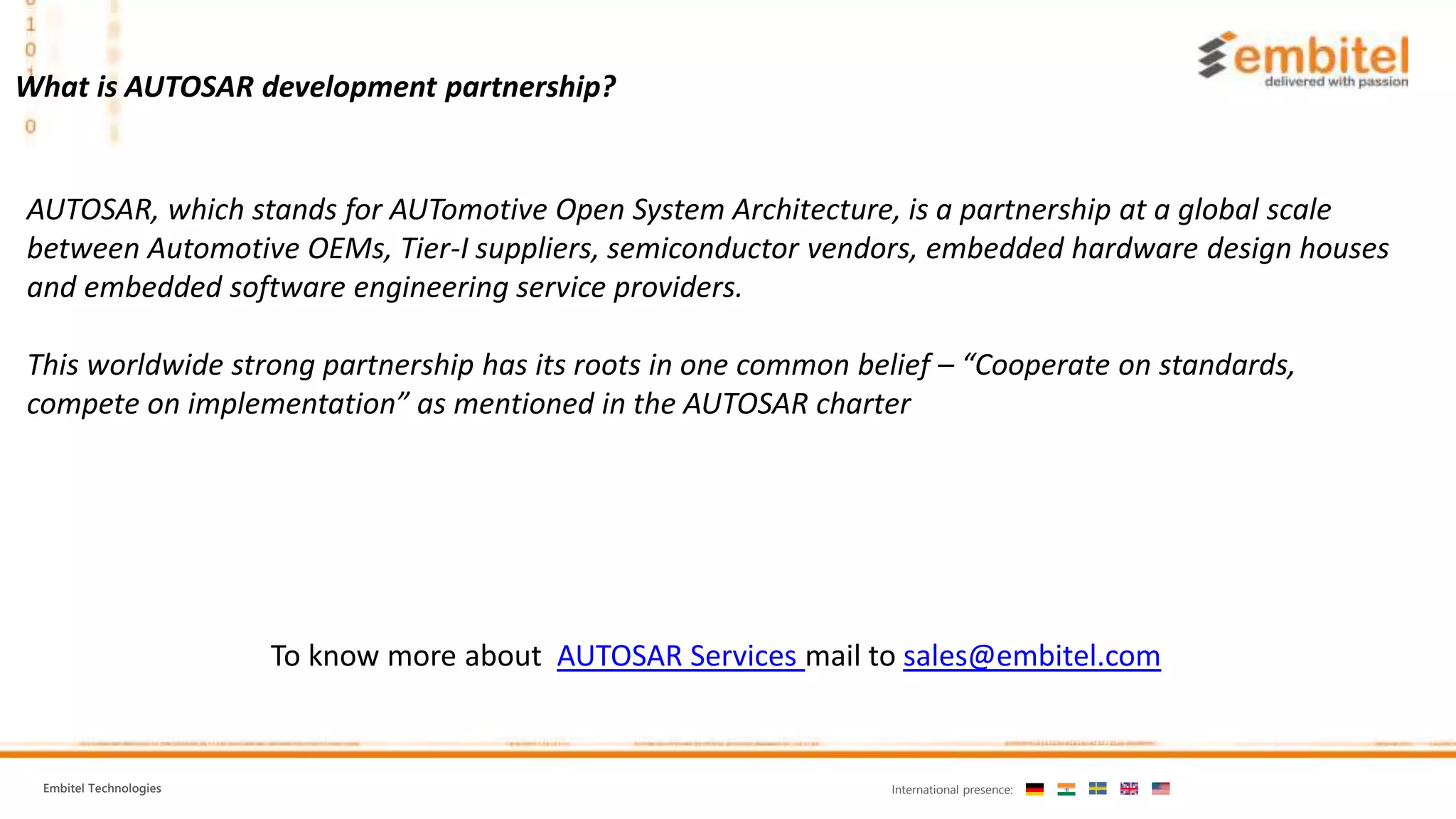 What is AUTOSAR Communiation Stack | PPTX