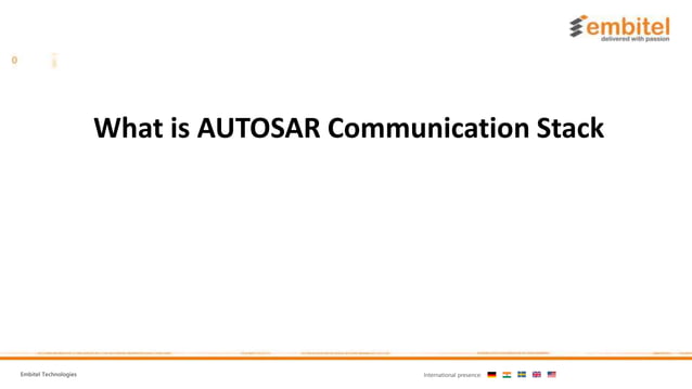 What is AUTOSAR Communiation Stack | PPTX