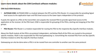What is AUTOSAR Communiation Stack | PPTX