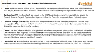 What is AUTOSAR Communiation Stack | PPTX