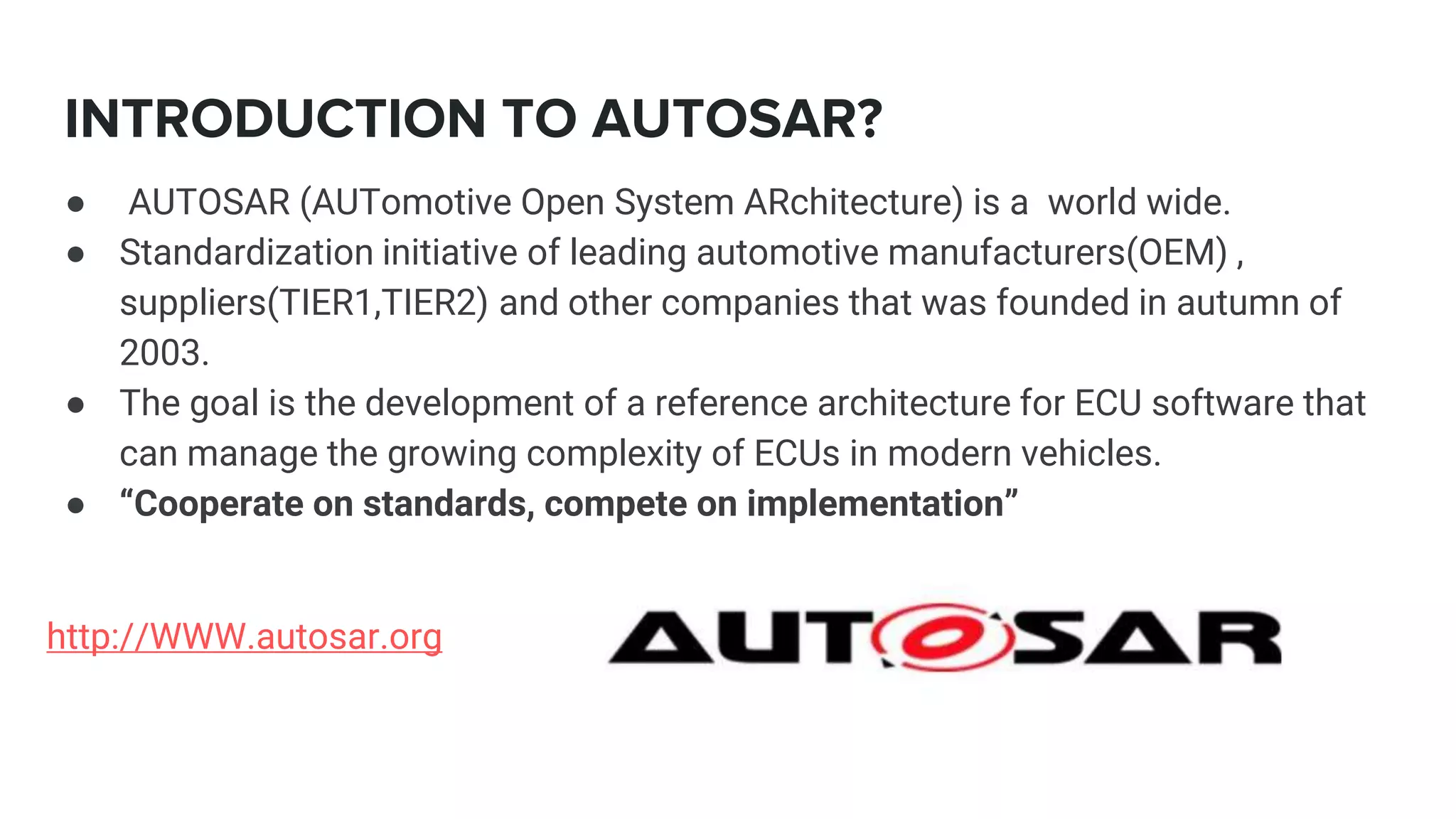 AUToSAR introduction | PPTX