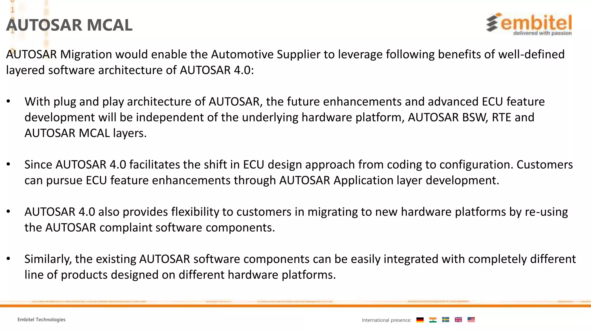 Autosar MCAL (Microcontroller Abstraction Layer) | PPTX