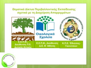Διευθυνση Π.Ε Β΄ Αθήνας Περιβαλλοντική Εκπαίδευση Διαχείριση ...