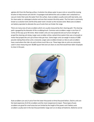 Auto scrubber | PDF