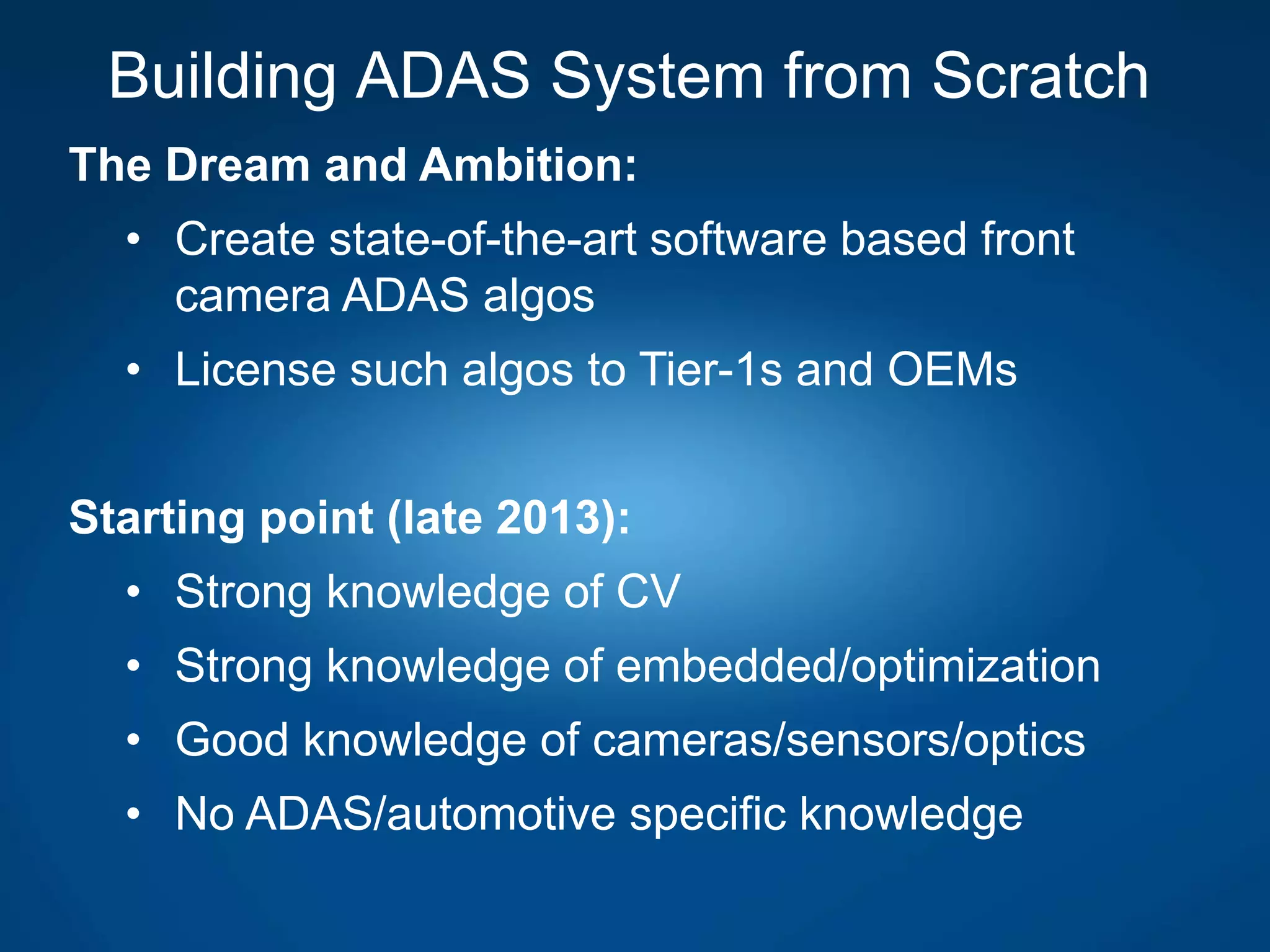 Building ADAS system from scratch | PPTX