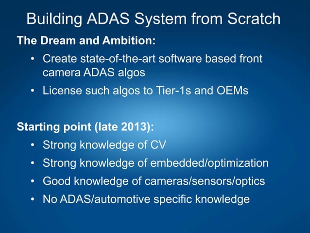 Building ADAS system from scratch | PPTX | Computing | Technology & Computing