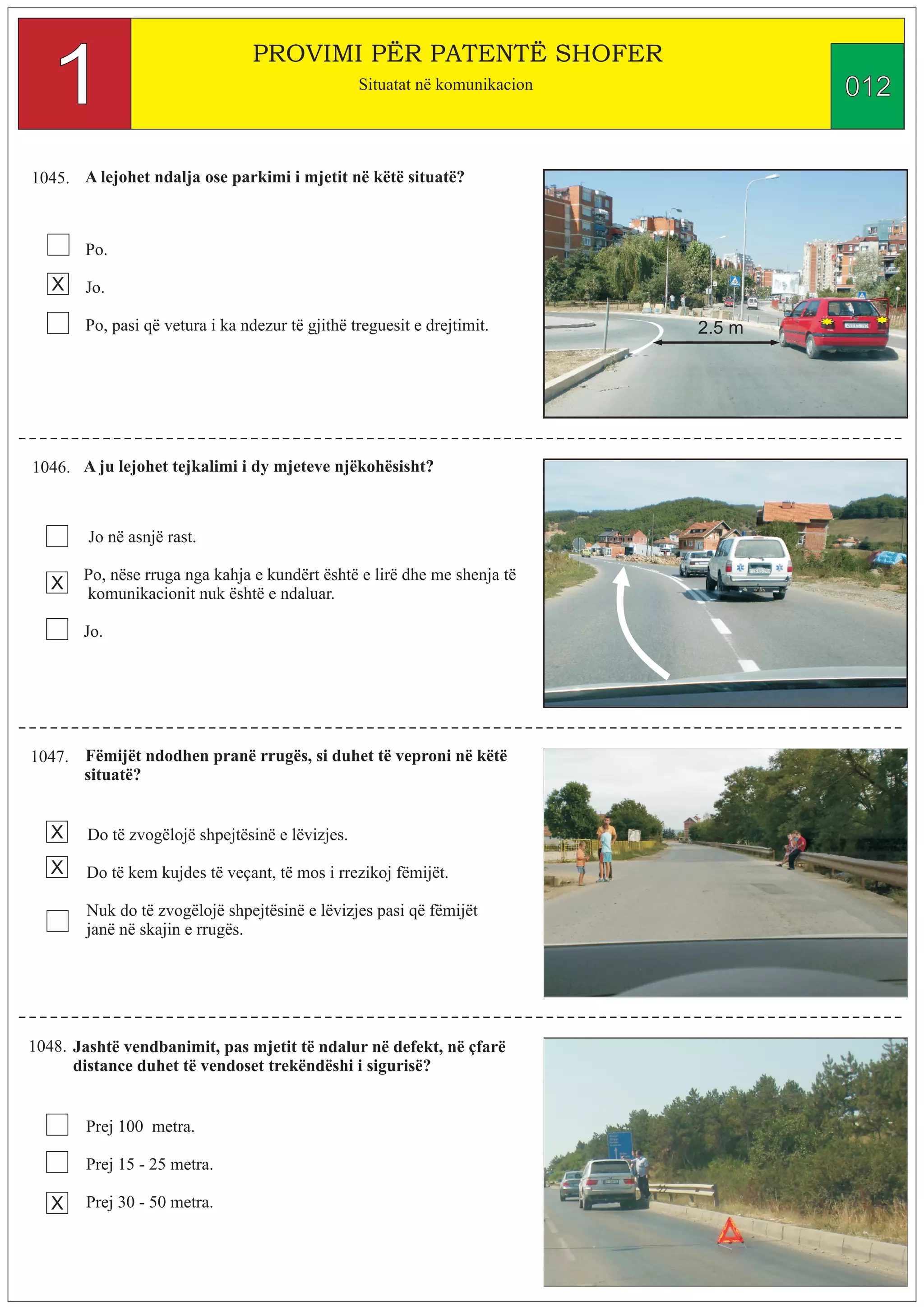 Autoshkolla (Pyetje - përgjigje) | PDF