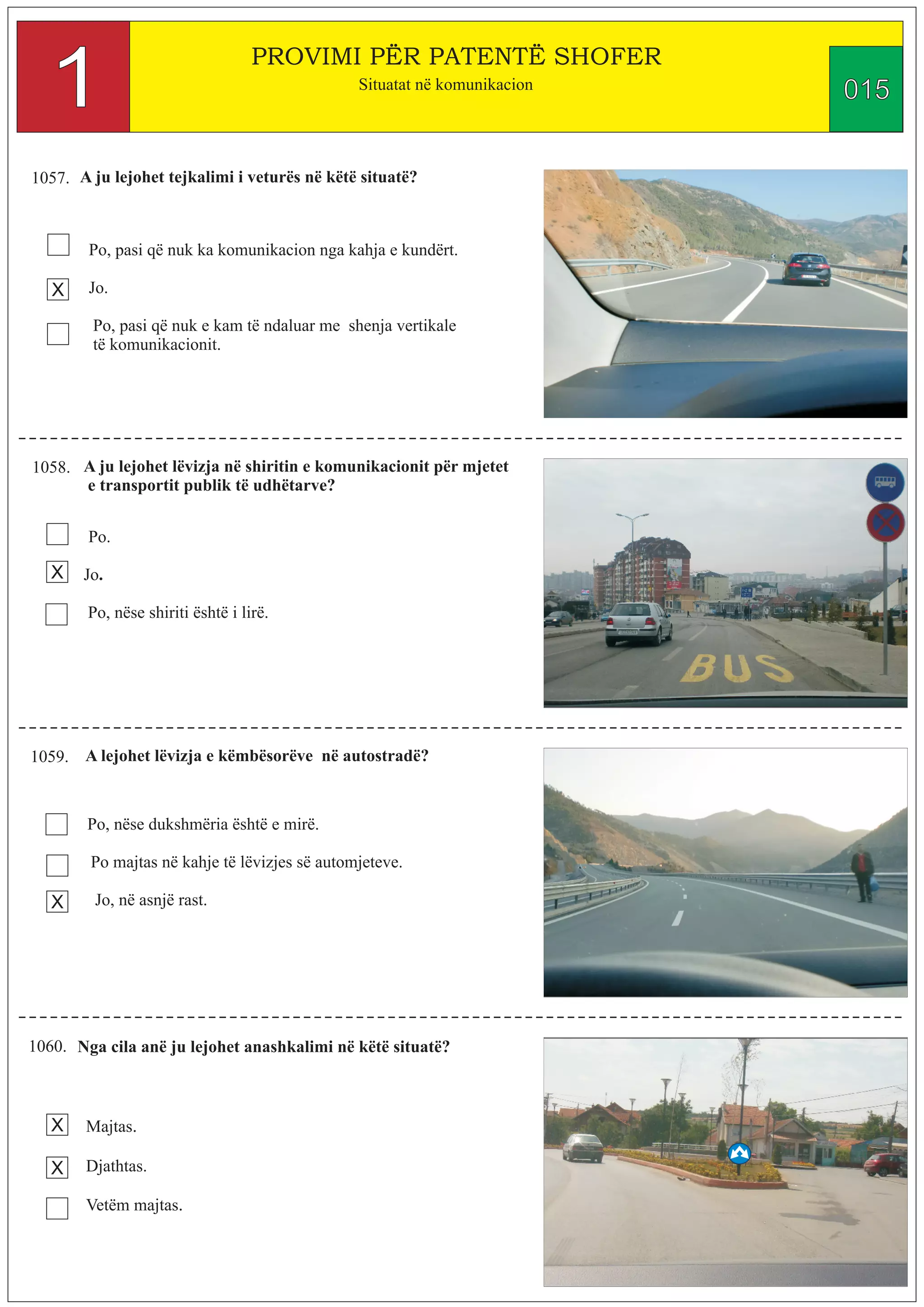 Autoshkolla (Pyetje - përgjigje) | PDF