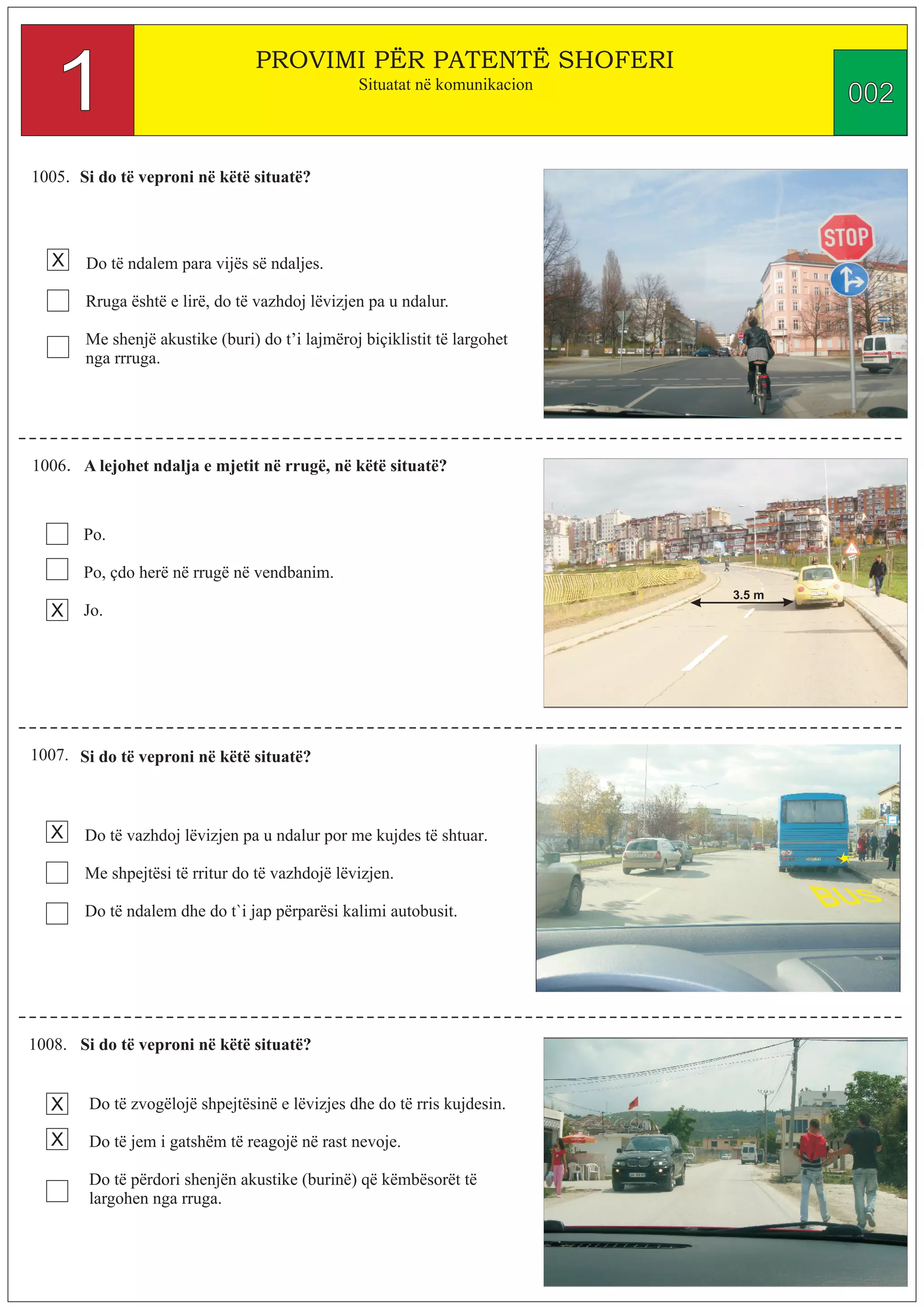 Autoshkolla (Pyetje - përgjigje) | PDF