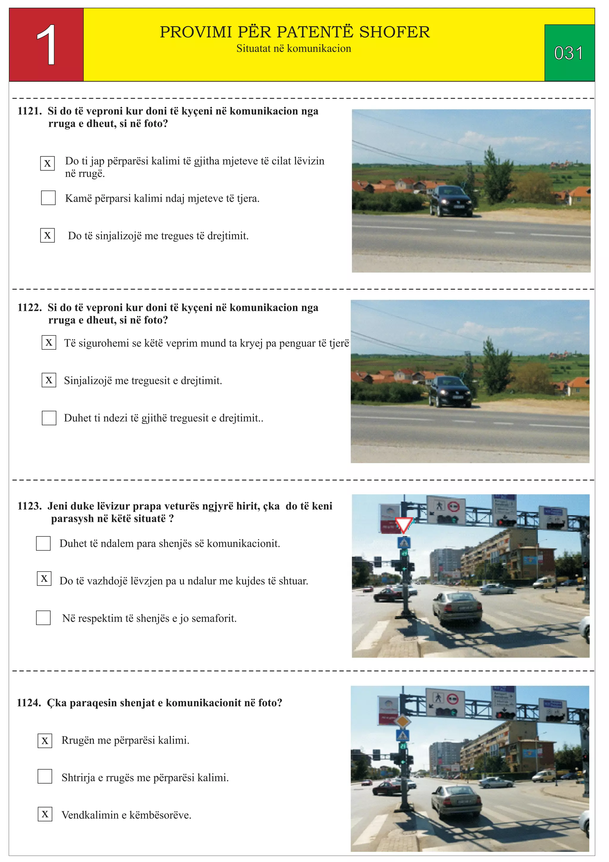 Autoshkolla (Pyetje - përgjigje) | PDF