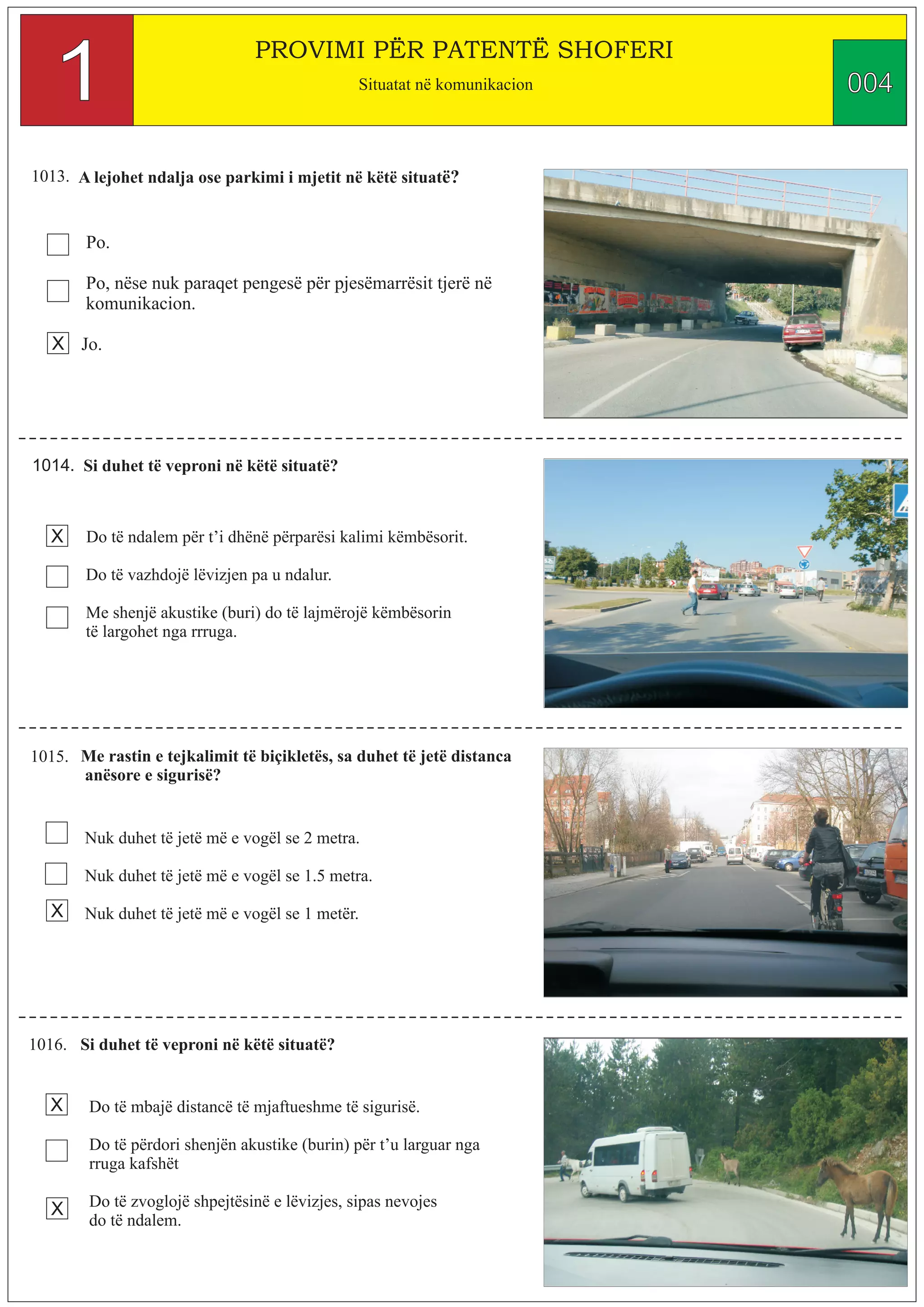 Autoshkolla (Pyetje - përgjigje) | PDF