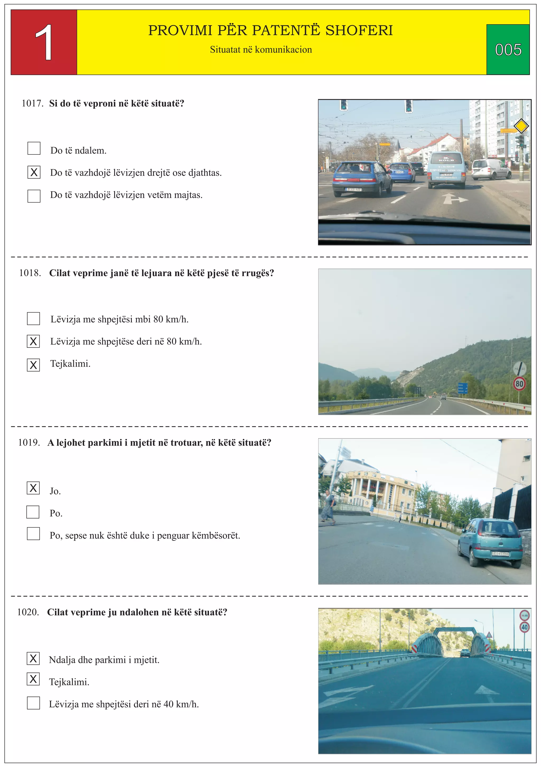 Autoshkolla (Pyetje - përgjigje) | PDF