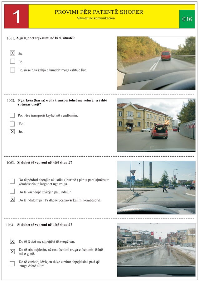 Autoshkolla (Pyetje - përgjigje) | PDF