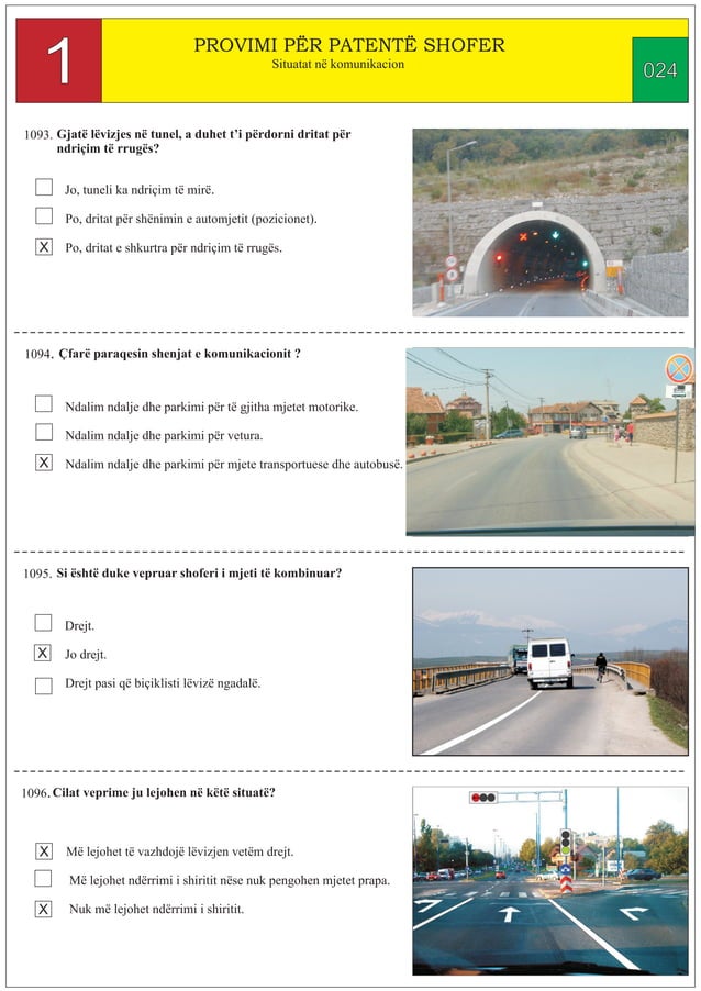 Autoshkolla (Pyetje - përgjigje) | PDF