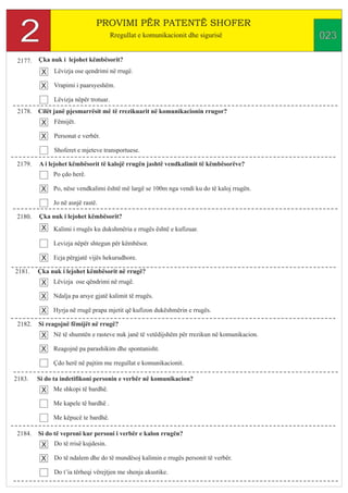 Autoshkolla (Pyetje - përgjigje) | PDF