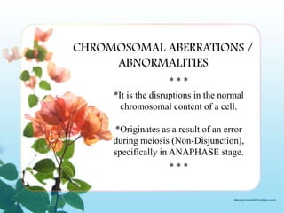 Autosomal Aberrations | PPTX