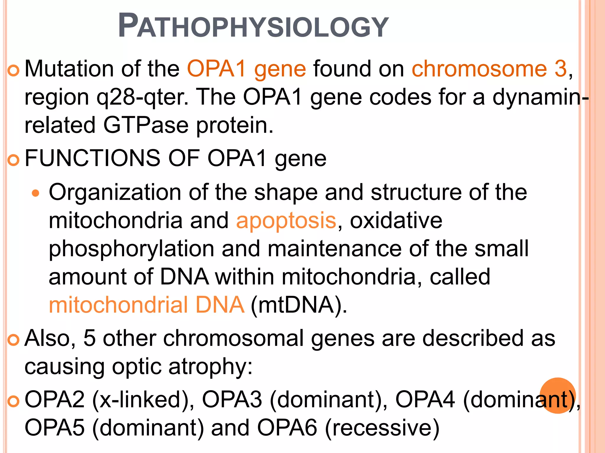 Autosomal dominant optic atrophy | PPTX
